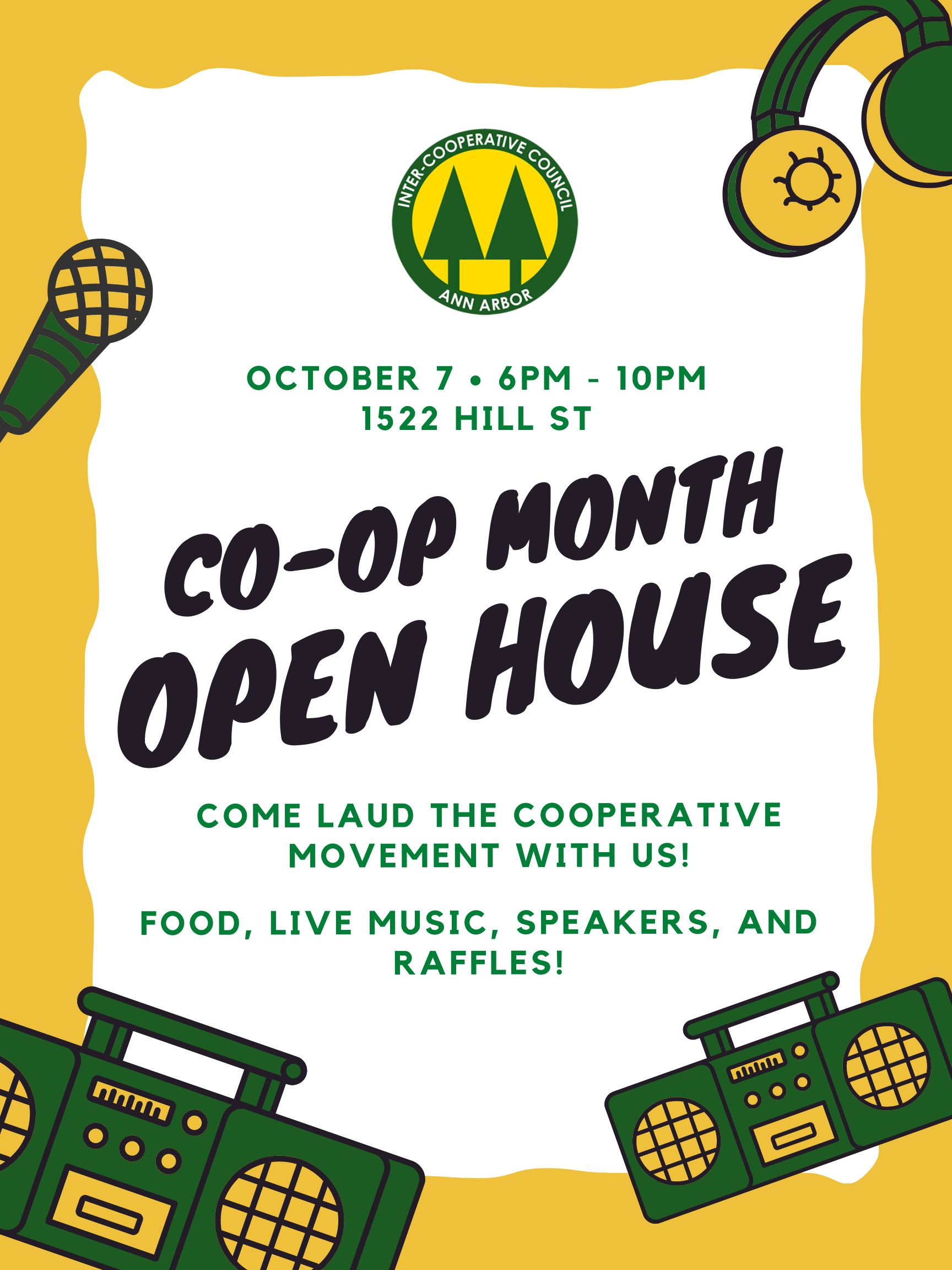 Co-op Month Open House! - Inter-Cooperative Council at Ann Arbor